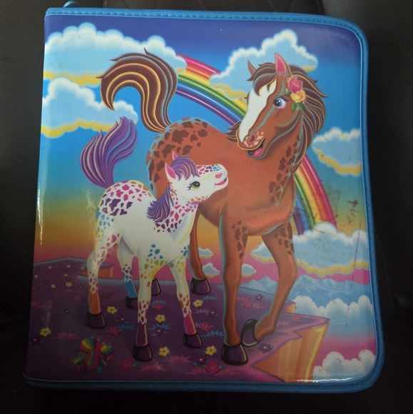 Lisa Frank | Other | Vintage 9s Lisa Frank Chaser And Lollipop Rainbow Horse Large 3 Ring Zip ...